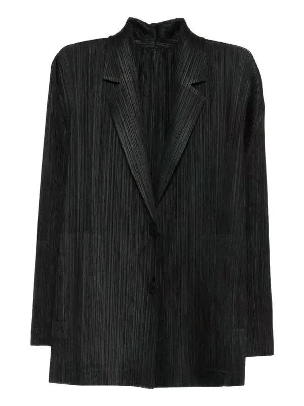 Issey Miyake Pleated Blazer - Black