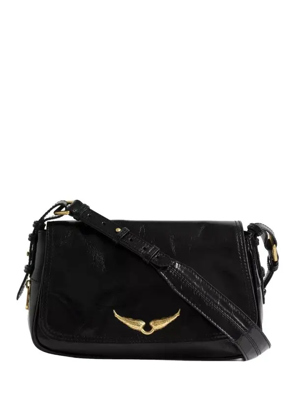 Zadig&Voltaire Wings Patent Cross Body Bag - Black
