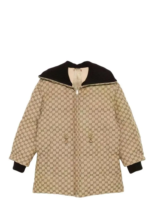 Gucci Gg Canvas Puffer Jacket - Neutrals