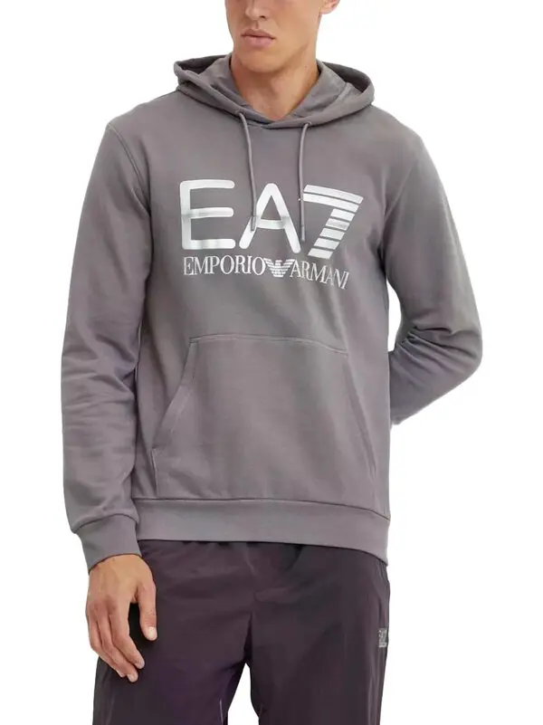 Emporio Armani Logo Hooded Sweatshirt - Grey