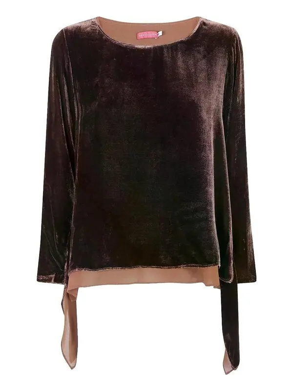 BIANCO LEVRIN Velvet Top - Brown