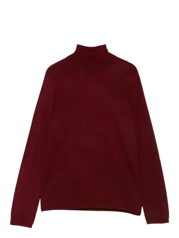 Max Mara Roll-neck Fine Knit Sweater - Red
