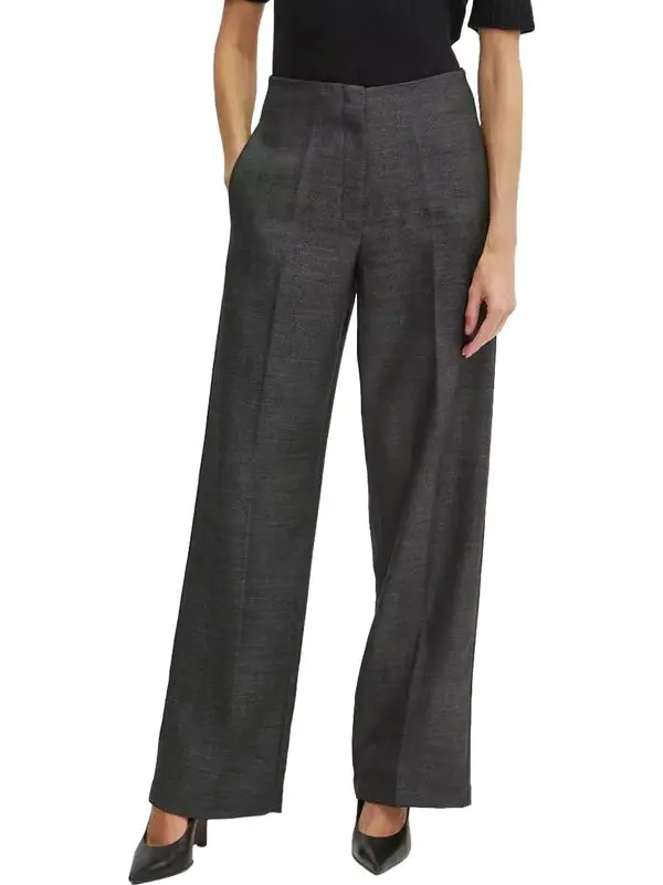 FORTE_FORTE Herringbone Trousers - Grey