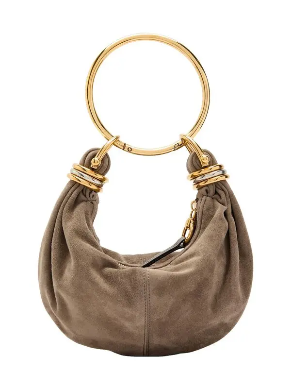 Chloé Suede Top Handle Bag - Grey
