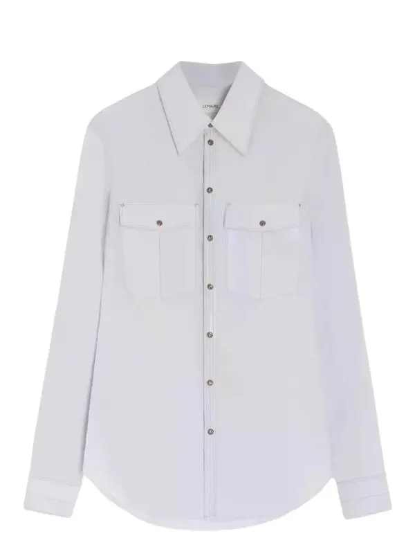 LEMAIRE Fitted Shirt With Chest Pockets - Grey