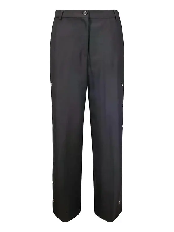 Sportmax Edere Button Trousers - Black