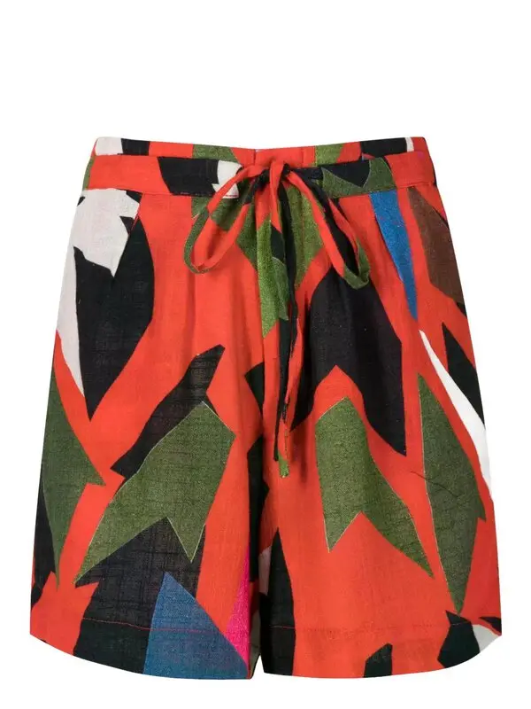 OSKLEN Graphic-print Thigh-length Shorts - Multicolour