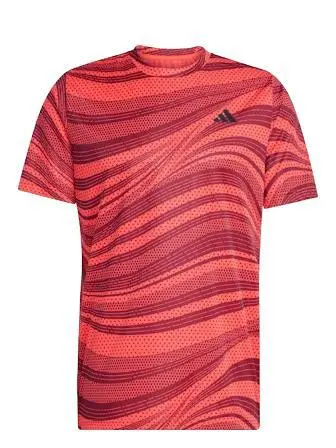 Adidas Club Climacool Graphic Tee Shirt - Shadow Red Semi Lucid Red