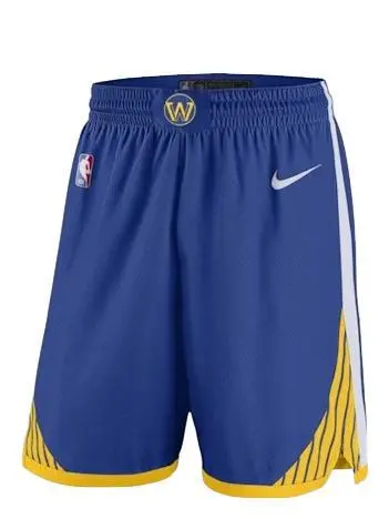 Nike Nba Golden State Warriors Team Limited Swingman Shorts - Blue/yellow