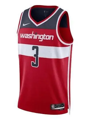 Nike Nba Washington Wizards Bradley Beal 3 Swingman Jersey - Red/white