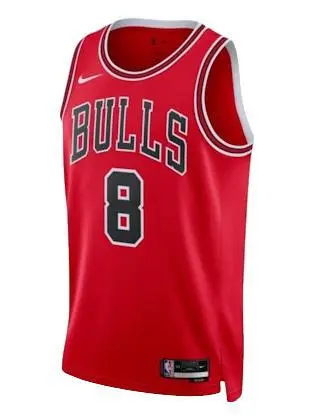 Nike Nba Chicago Bulls Zach Lavine #8 Icon Edition Swingman Jersey - Chicago Red/black/white