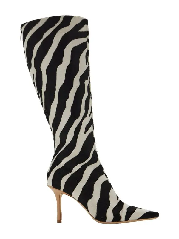 JIMMY CHOO Gloria Zebra-print Knee Boots - Animal