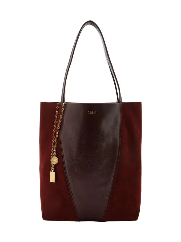 Chloé Spin Leather Shoulder Bag - Brown