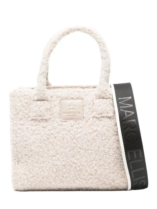 MARC ELLIS Faux Fur Tote Bag - Beige