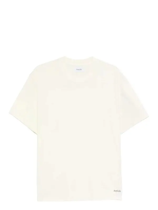 AMISH Logo-print Cotton T-shirt - White