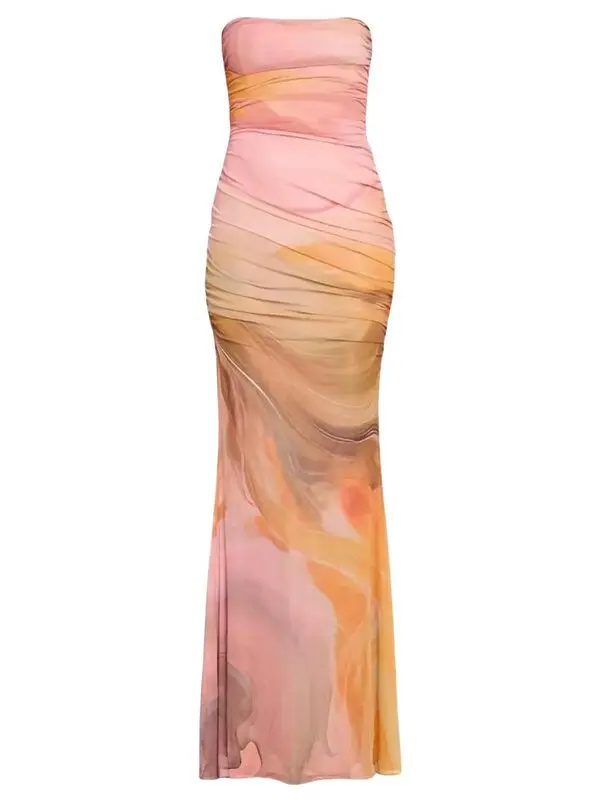 Retrofete Isadore Strapless Maxi Dress - Pink