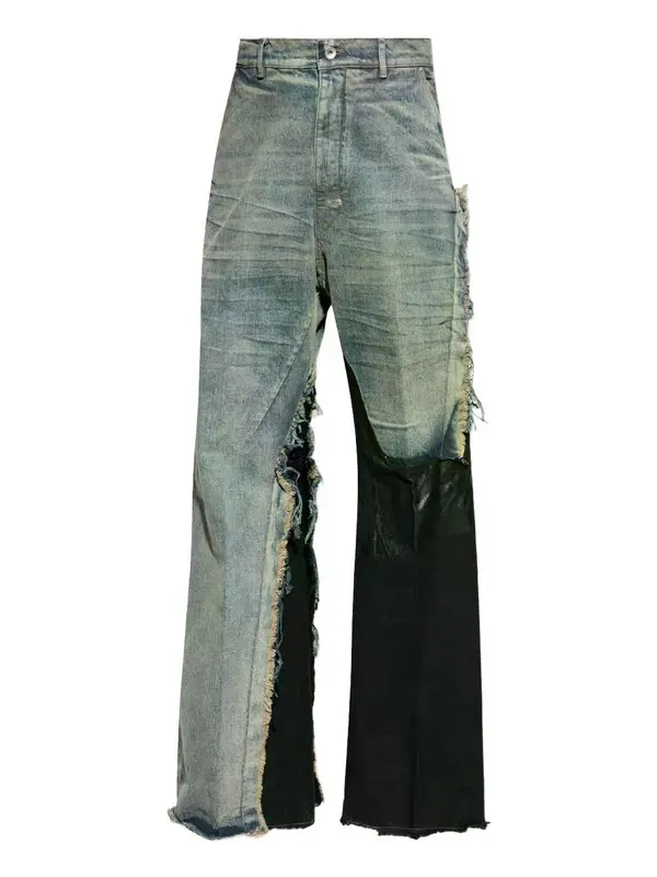 Rick Owens Joris Ripped-panel Jeans - Blue