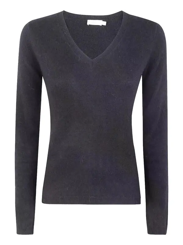 ABSOLUT CASHMERE V-neck Long Sleeve Sweater - Black