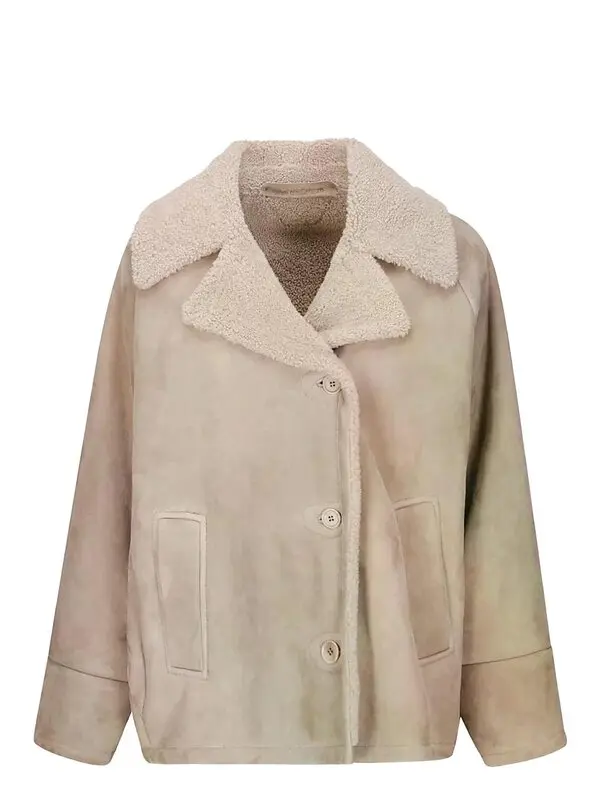 SALVATORE SANTORO Shearling-collar Jacket - Neutrals