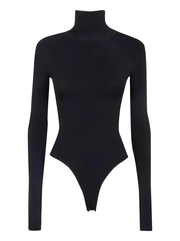 ENTIRE STUDIOS Turtleneck Long-sleeve Bodysuit - Black