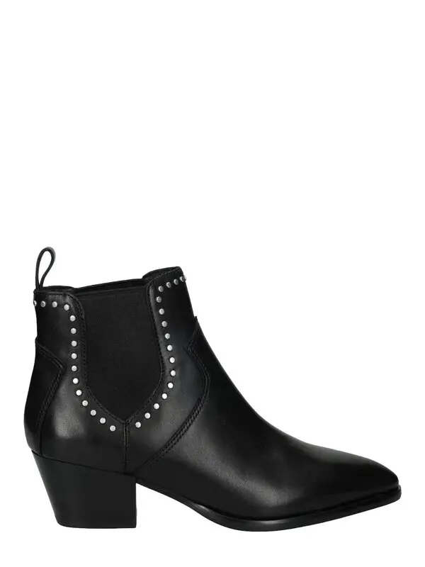 Ash Funk Studded Leather Boots - Black