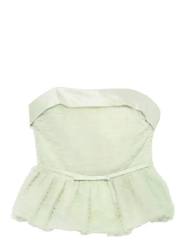 Viktor & Rolf Tulle Ruffle Sleeveless Top - Green