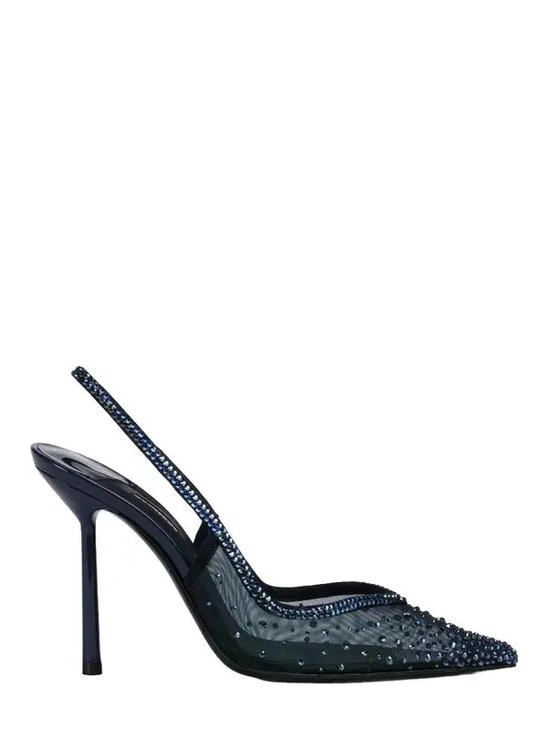 LE SILLA 100mm Nicole Crystal-embellished Slingback Pumps - Blue