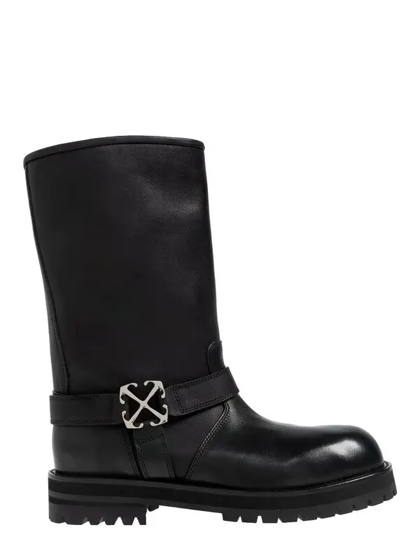 Off-White 40mm Buckle Strap Boots - Black
