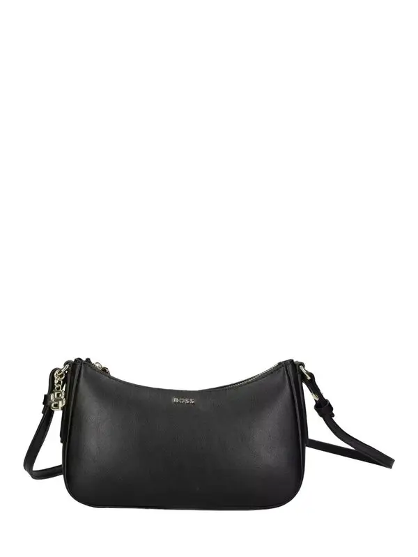 BOSS Numah Leather Shoulder Bag - Black