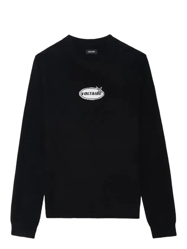 Zadig&Voltaire Logo Crew Neck Sweater - Black