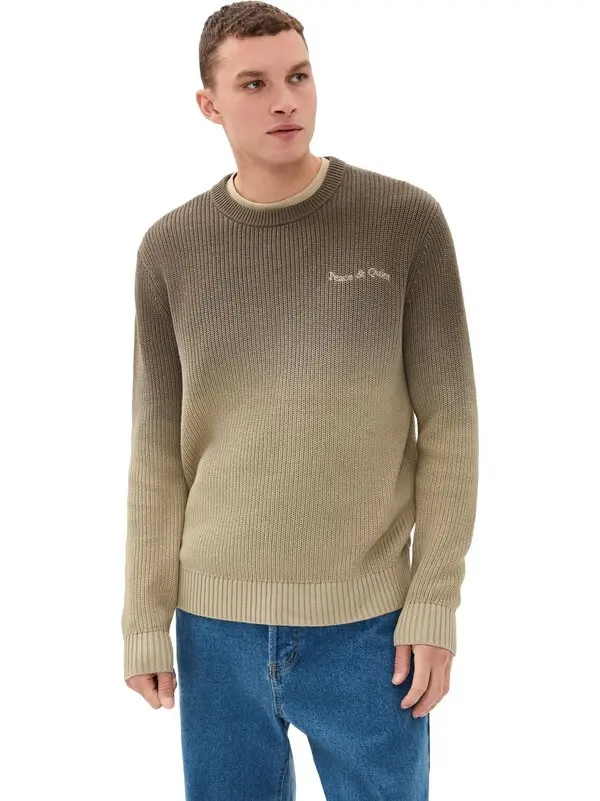 MUSEUM OF PEACE & QUIET Wordmark Knit Sweater - Brown