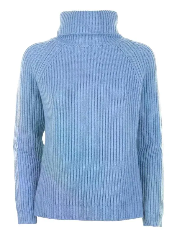 CINQUE Ribbed Roll-neck Sweater - Blue