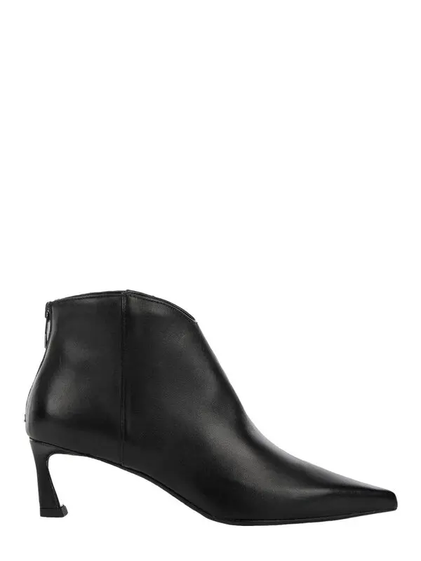 CHANTAL Pointed Toe Leather Boots - Black
