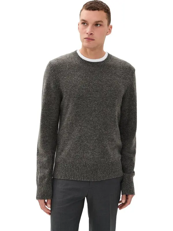 Officine Générale Mycrew Marl Wool Cashmere - Olive/heather Grey