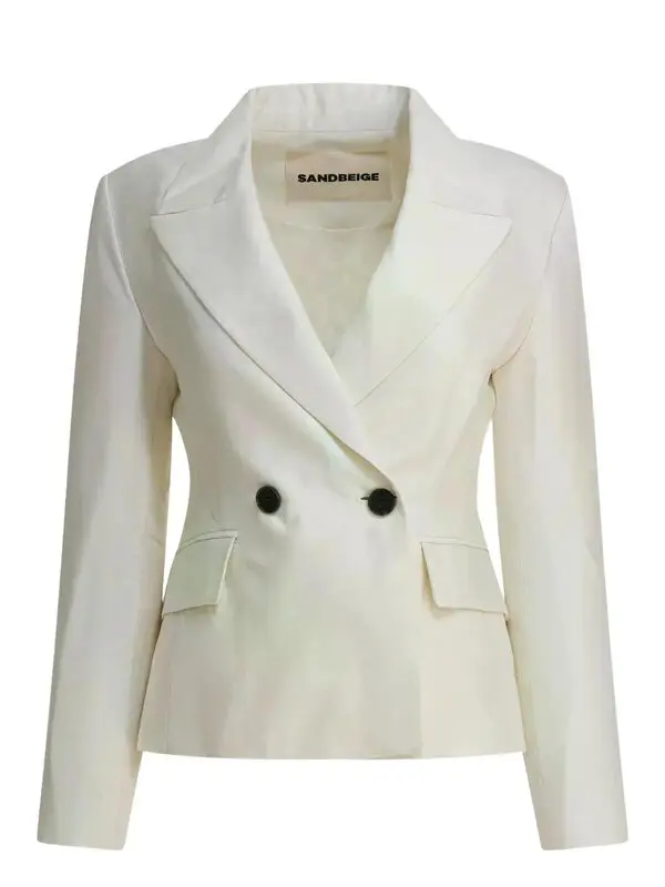 SANDBEIGE Double-breasted Jacket - White