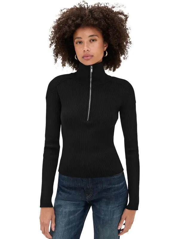 IRO PARIS Ambra Quarter Zip Sweater - Black