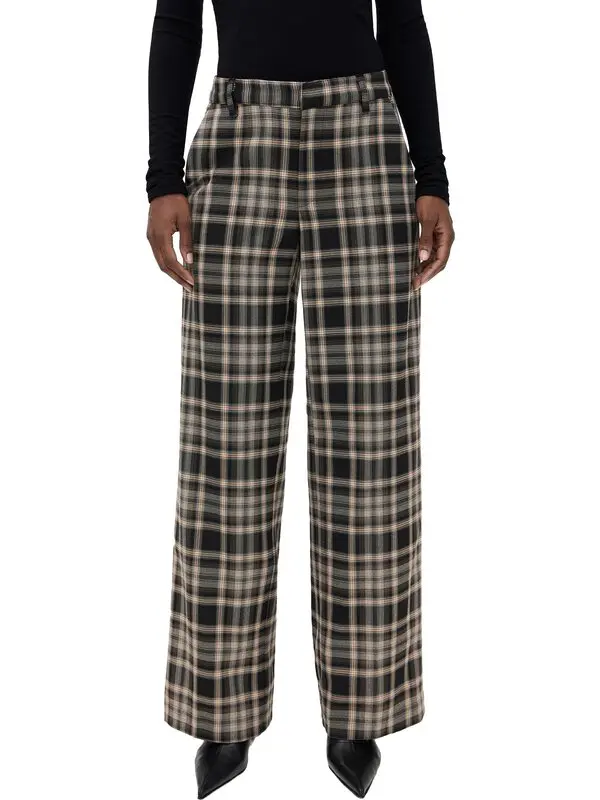 Enza Costa Relaxed Trousers - Plaid
