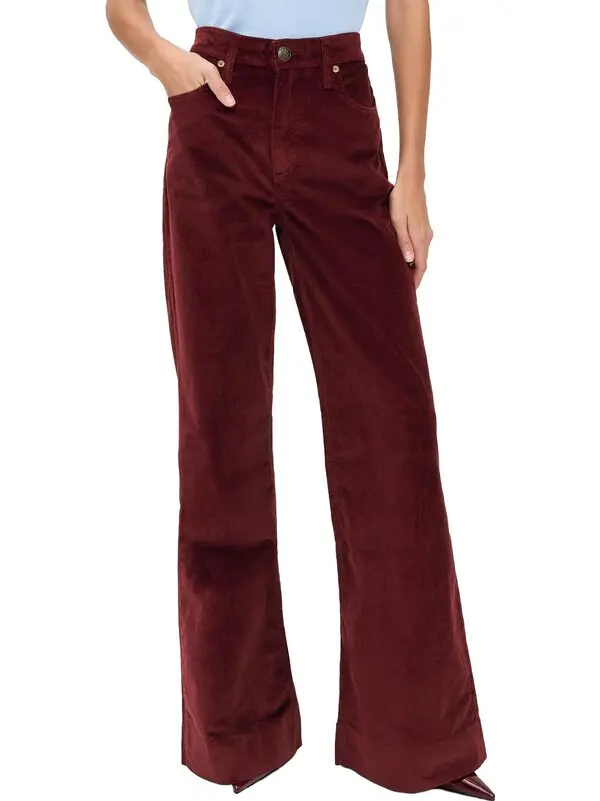 Rag & Bone Skylar High-rise Corduroy Trousers - Burgundy