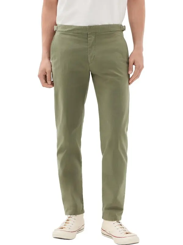 Orlebar Brown Fallon Stretch Cotton Trousers - Herbal Green