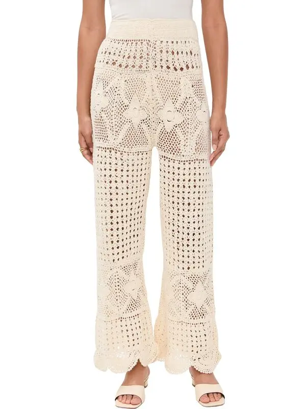 Agua Bendita Wesley Crochet Pants - White