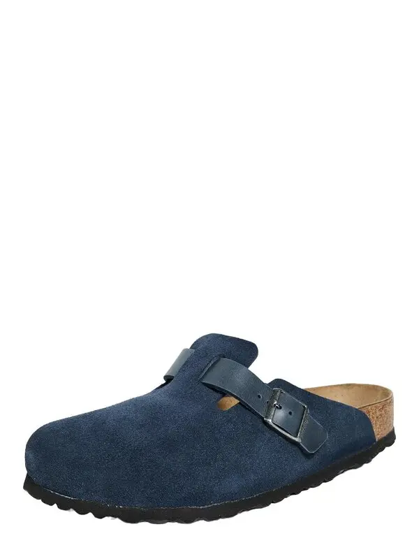 BIRKENSTOCK Boston Suede Slippers - New Navy