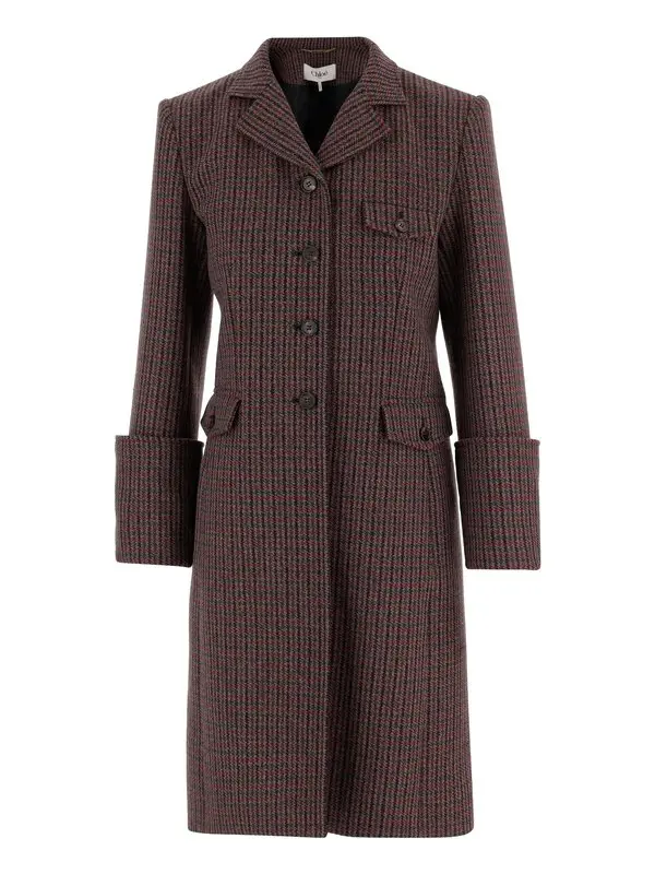 Chloé Single-breasted Wool-blend Riding Coat - Red