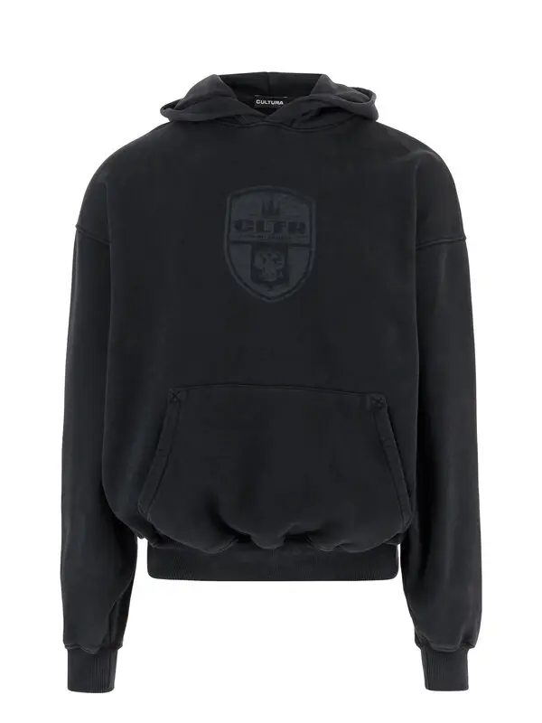 CULTURA Cotton Sweatshirt With Logo - Black