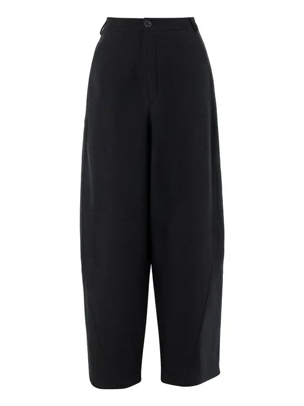 DARKPARK Phebe Wide Leg Wool Trousers - Black