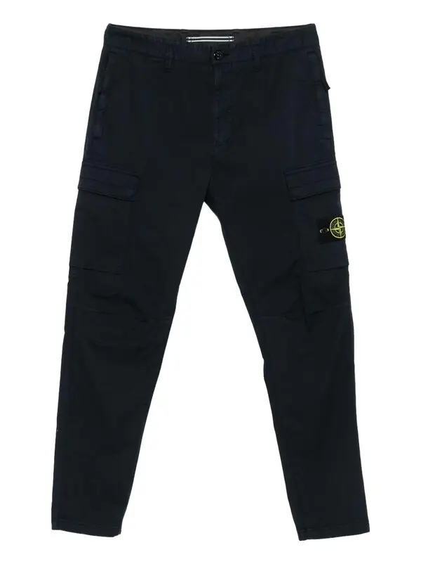 Stone Island Cotton Cargo Trousers - Blue
