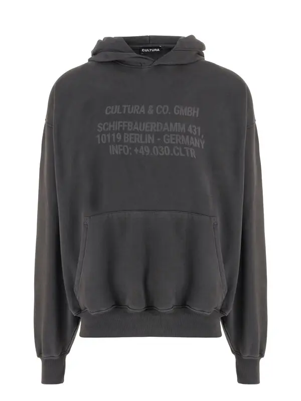CULTURA Cotton Sweatshirt With Logo - Grey