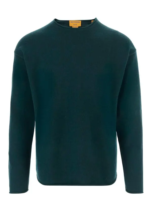 Guest In Residence Cashmere Sweater With Turn-up Cuffs - Green
