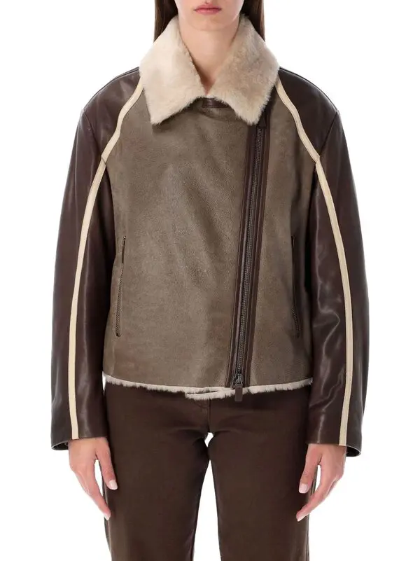 Emporio Armani Leather Jacket - Brown