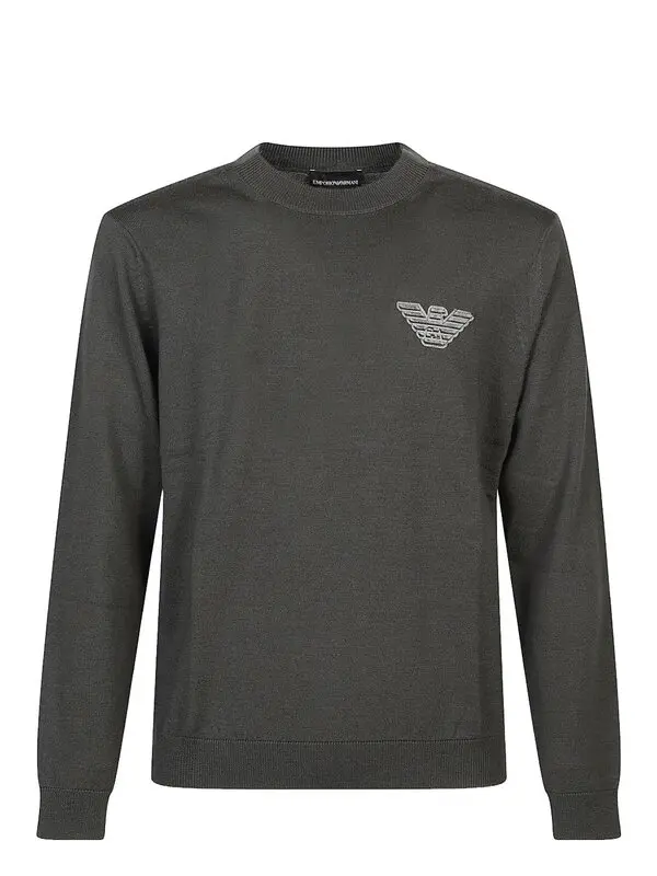 Emporio Armani Wool Crewneck Jumper - Black