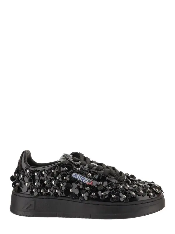 AUTRY Medalist Low Leather Sneakers - Black